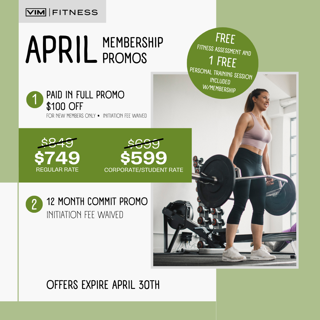 April Membership Promos 2024 | VIM | Fitness