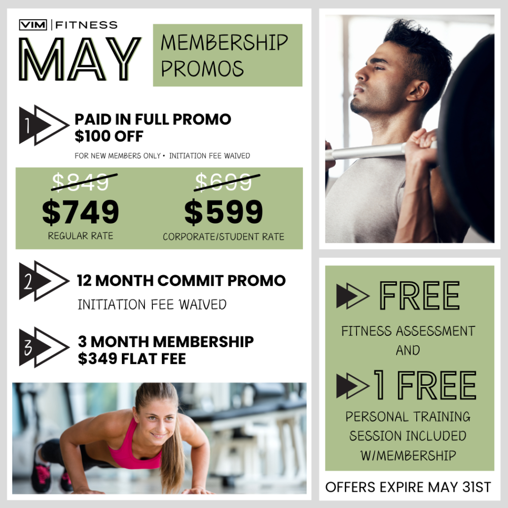 May Membership Promos 2024 | VIM | Fitness